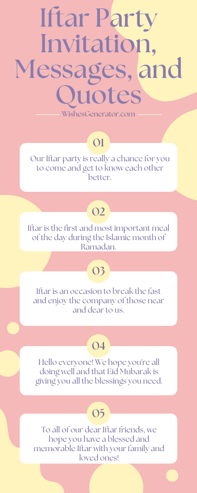125 Iftar Party Invitation Messages And Quotes
